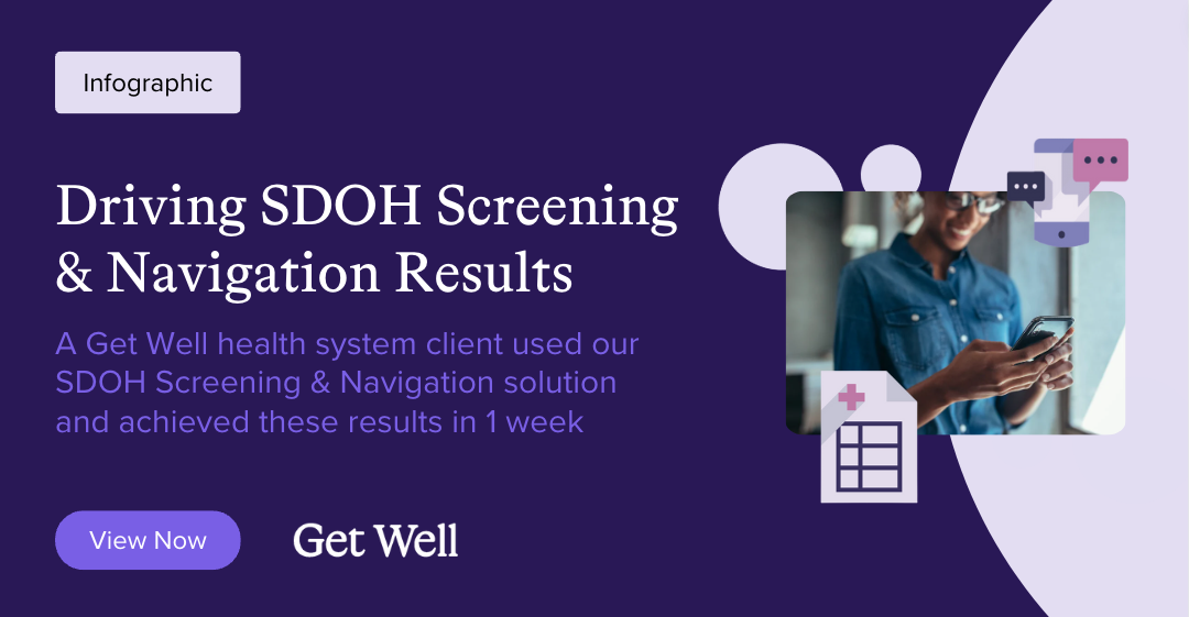 Infographic: Driving SDOH Screening & Navigation Results - Get Well